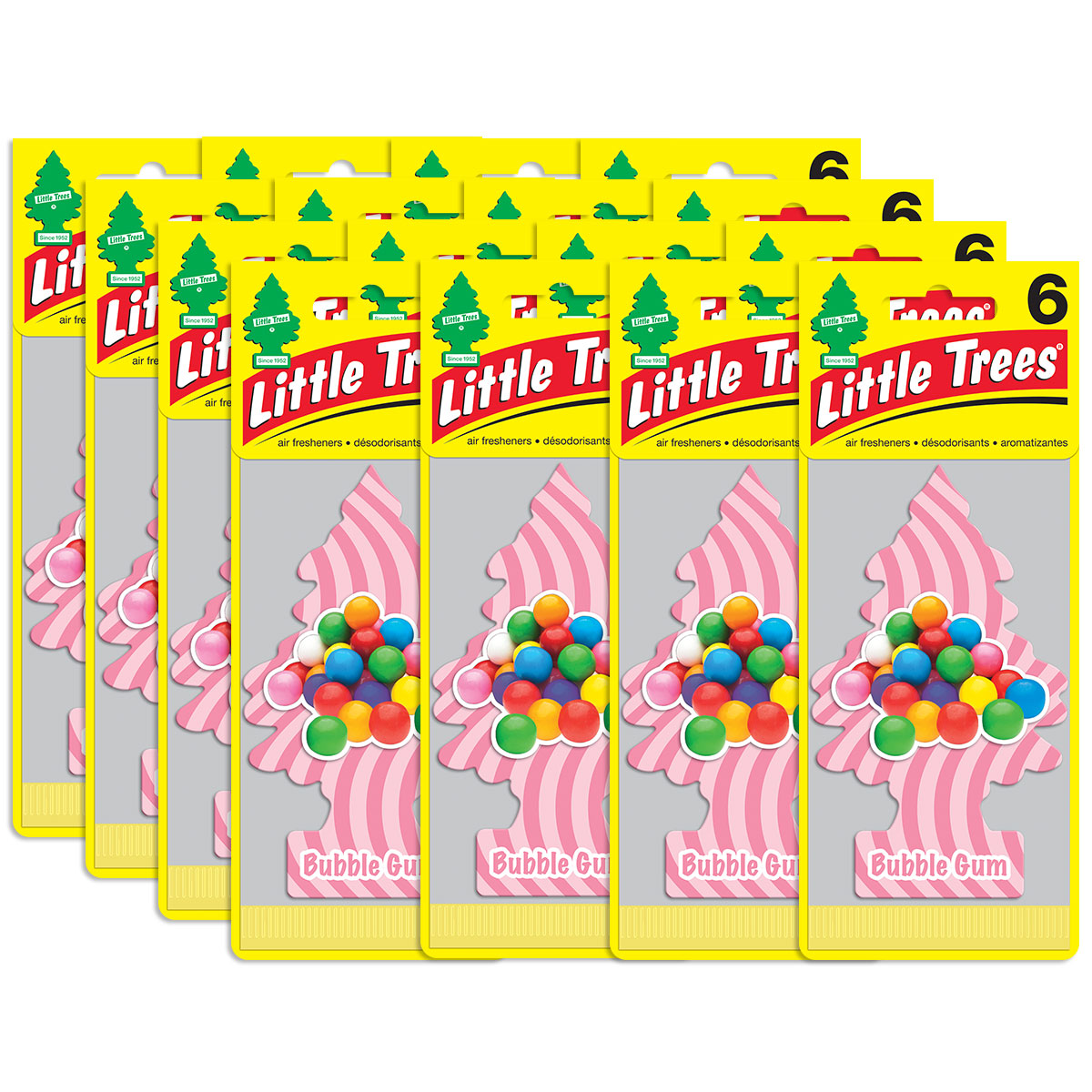 Little Trees Bubble Gum Hanging Air Freshener Home Car 6-12-24-48-96-144 pc | eBay